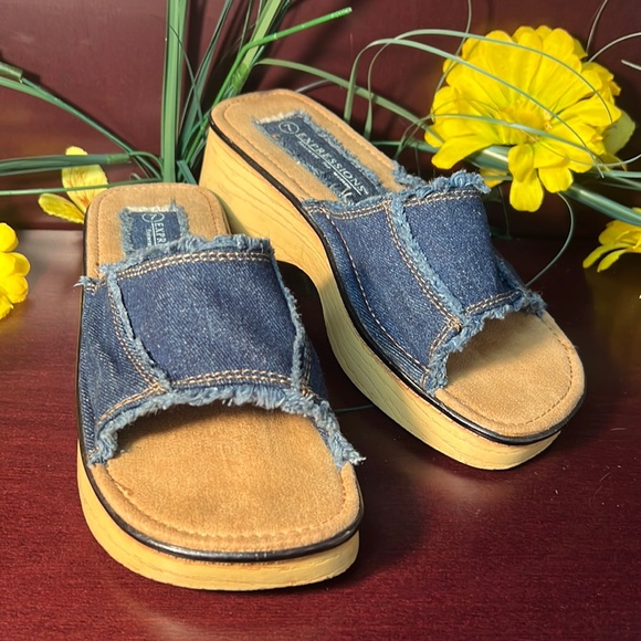Expressions | Shoes | Expressions Y2k 9s Denim Frayed Hippie Festival ...